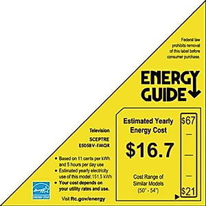 Sceptre E505BV-FMQR 50-Inch 1080p 60Hz LED TV