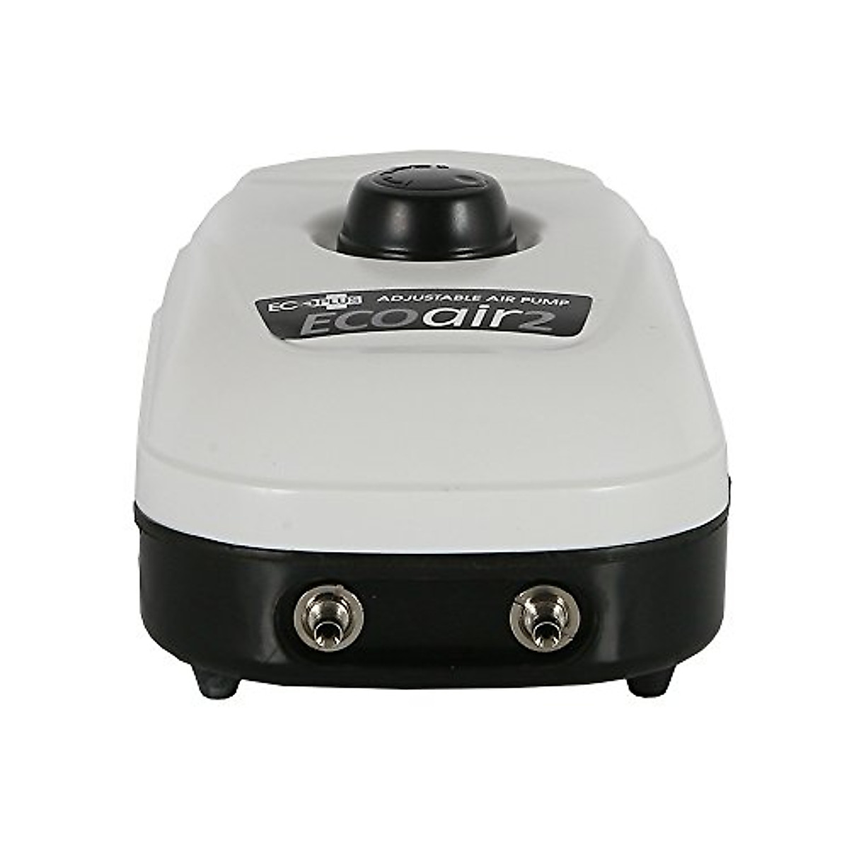 EcoPlus ECOair2 Adjustable Air Pump 126 GPH - 3 Watt with Two Outlets, Grey/Black