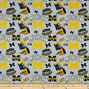NCAA Michigan Wolverines NCAA Mascot, Fabric by the Yard