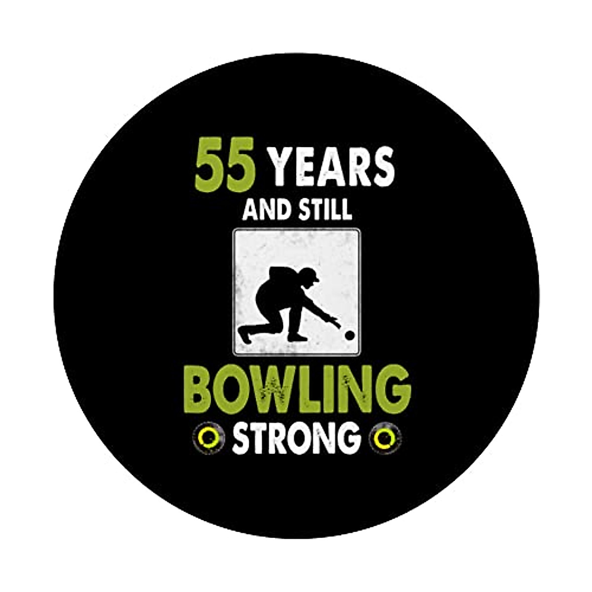 Lawn Bowls 55th Birthday Idea For Men & Funny Lawn Bowling PopSockets Swappable PopGrip