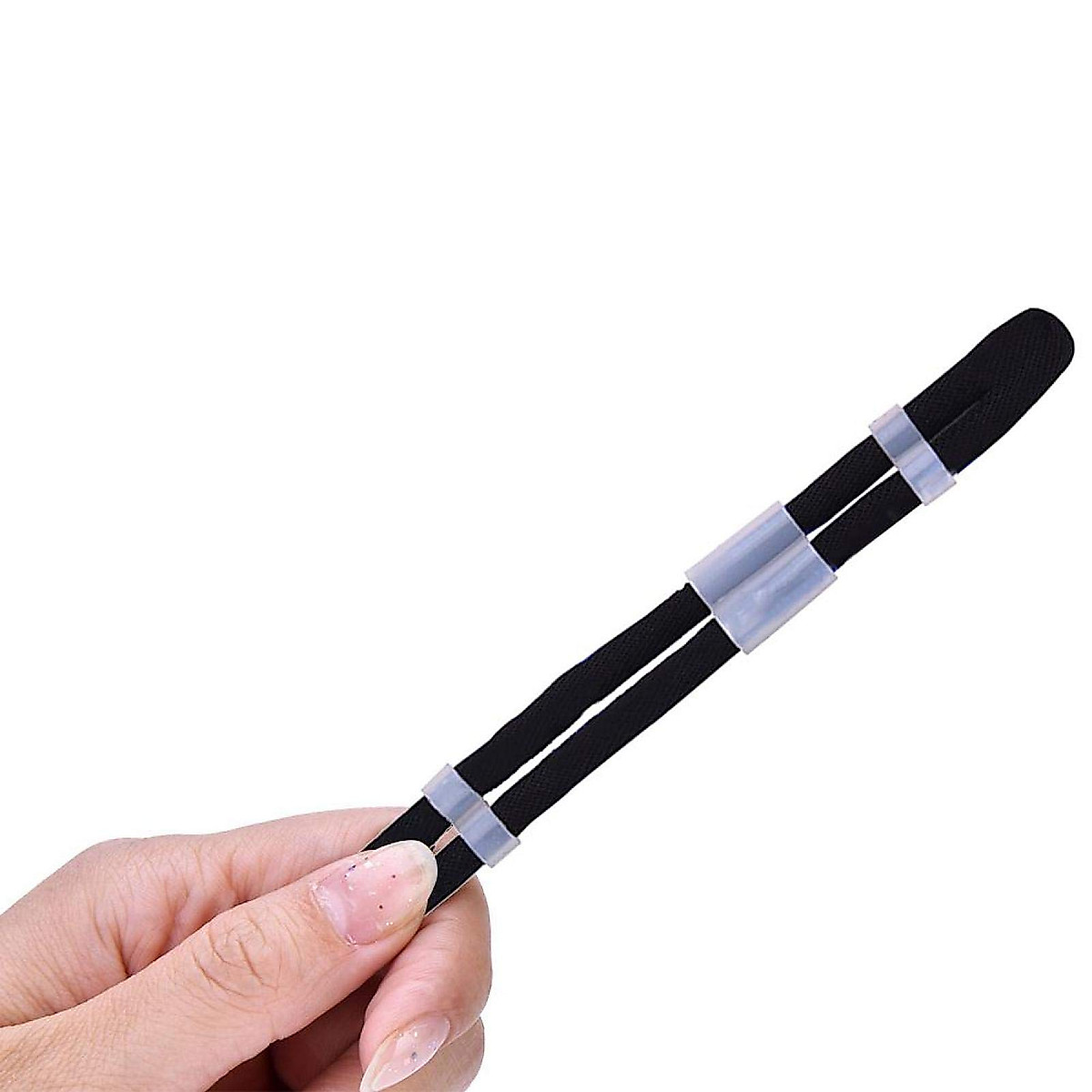 Archery Bow Slings, Archery Fingersling Recurve Bow Fingersling Shooting Fingersling Archery Finger Comfortable Wear Resistant for Recurve Bow(Black,L)