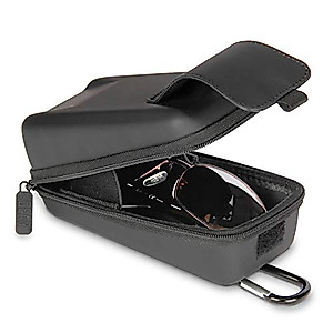 USA Gear Audio Glasses Case - Hard Glasses Case with Top Loading Design, Belt Loop, and Carabiner Compatible with Bose Alto Audio Sunglasses, Bose Rondo Bluetooth Glasses, and More Smart Glasses