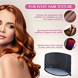 SPTHTHHPY Hair Steamer Heating Cap for Deep Conditioner,Hair Care Hat with Electric Hair Spa Beauty Steamer Nourishing Hot Head Care Hat Hair Thermal Treatment Cap for Home Use