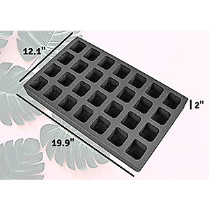 Polar Whale 2 Cocktail Capsule Drawer Organizers Tray Insert Compatible with Keurig DrinkWorks Pods for Kitchen Home Bar Party Waterproof Washable Black Foam 28 Compartment 12.1 x 19.9 Inches