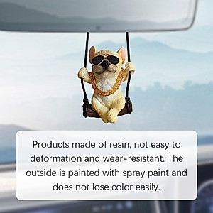 Zufoty French Bulldog Car Hanging Ornament, Mirror Accessories, Interior Decor for Men & Women