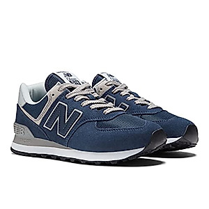 New Balance Women's 574 Core Sneaker, Navy/White, 8.5