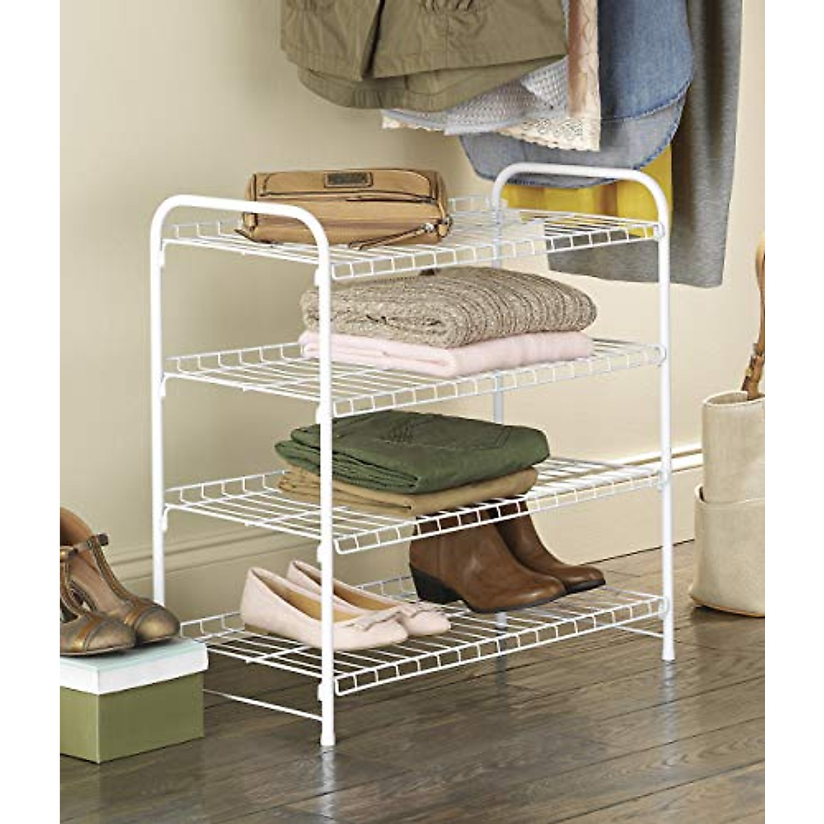 Whitmor, White, 4 Tier, Closet Shelf