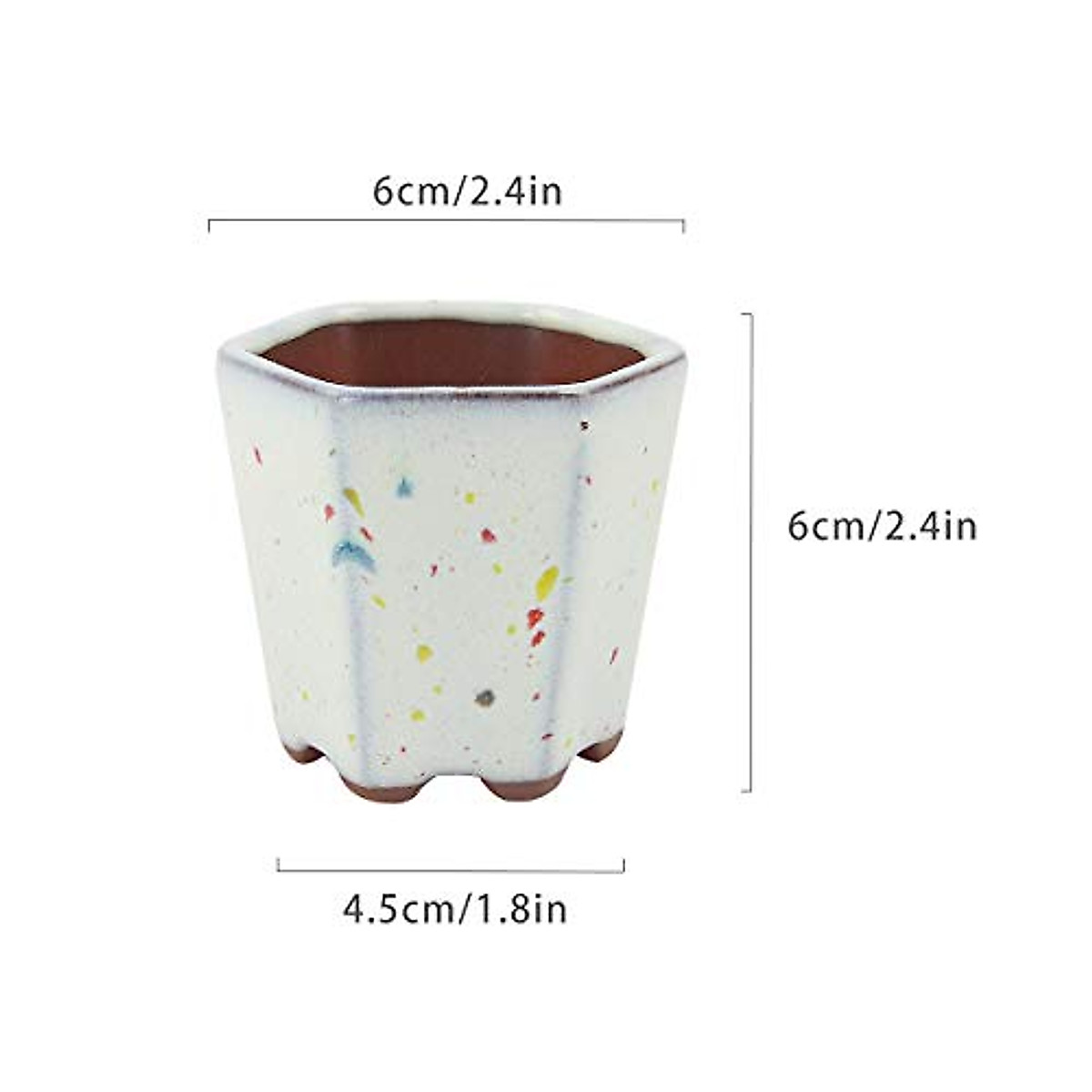 Happy Bonsai 4 pc Mini Glazed Pots Value Set