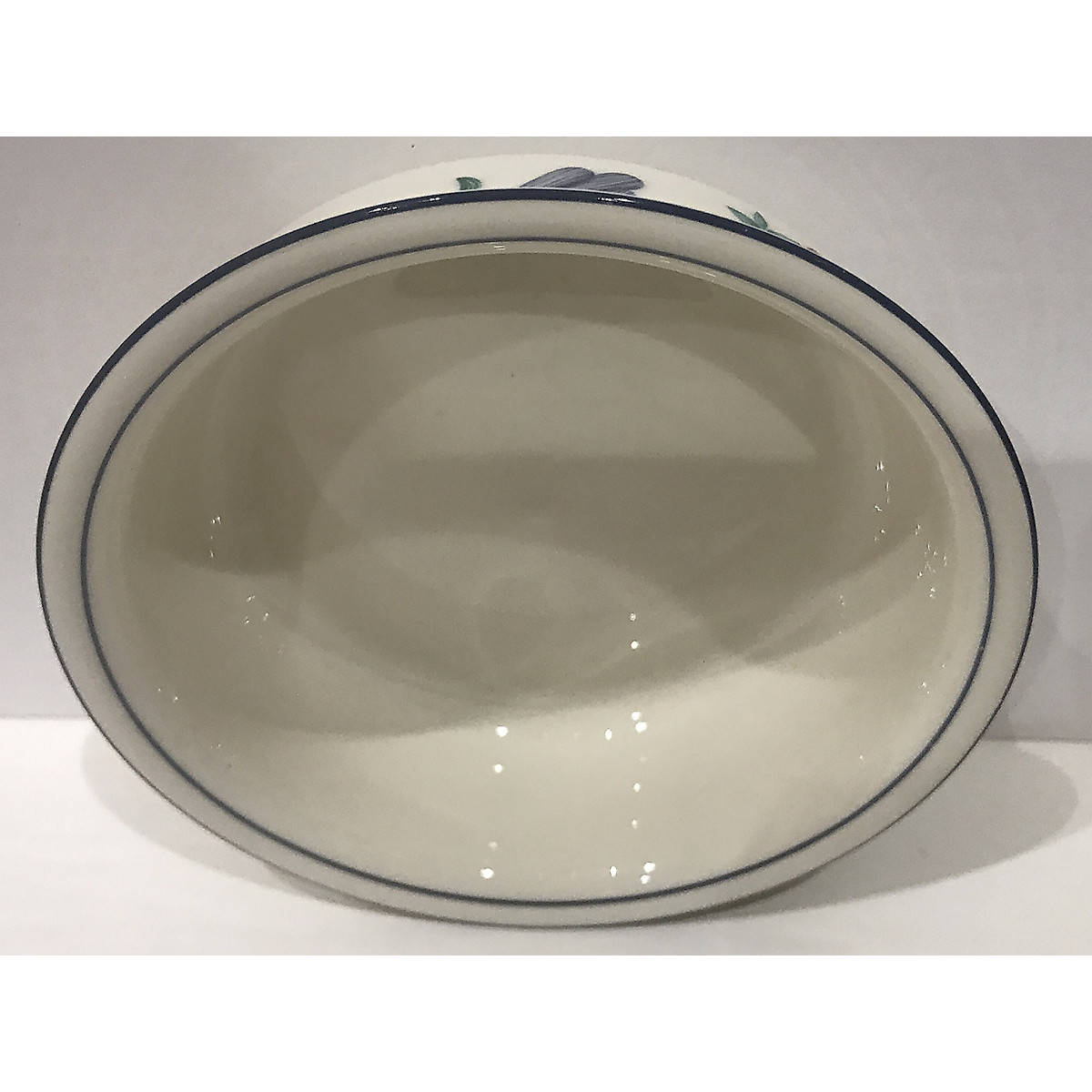 LENOX POPPIES ON BLUE SOUP/CEREAL BOWLS