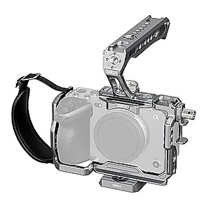 SIRUI Camera Cage Kit for Sony FX 3 FX30 with Top Handle Wrist Strap HDMI Cable Clamp NATO Rail, QR Plate for Arca-Swiss, Modular Design Compatible with Sony XLR Handle and DJI RS2 RS3 Gimbal, Grey