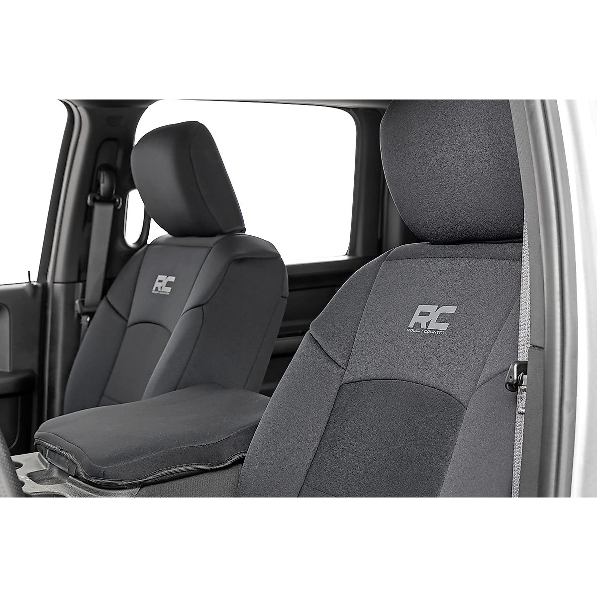 Rough Country Neoprene Front & 60/40 Rear Seat Covers for 19-22 Ram 2500-91044, Black