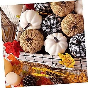Garneck 36 Pcs Thanksgiving Pumpkin Festival Pumpkin Fabric False Pumpkins Dining Room Decor for Table Simulation Pumpkin Models Photo Ornament Foam Pumpkin Toy Rope Artificial Set