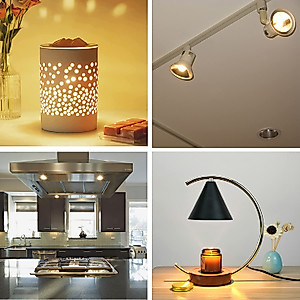 Lacnooe GU10 Halogen Bulb 25 Watt NP5 Replacement Bulb for Candle Warmer, Scent Wax Burner, Fragrance Melt, GU10+C 120V 25W Warming Bulb, MR16 JDR Dimmable, Warm White 2700K (6 Pack)