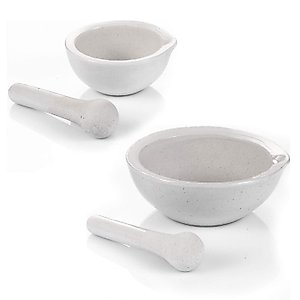 Young4us 2 Pack Mortar and Pestle Set, 60mm 100mm for Scientific Experiment Science Supplies Food Preperation