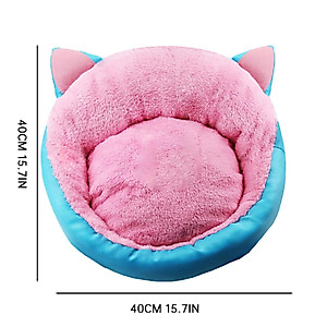 Dog Bed Calming Dog Beds for Small Dogs Buy Again Orders Round Pet Beds Removable and Washable Cat Ear Shape Washable Self Warming Cat Mat Warm Ultra Soft Anti Anxiety Dog Bed Dog Bed