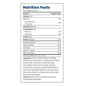 Fairlife Core Power 26g Protein Milk Shakes, Strawberry Banana, Made with Canadian Milk, 414mL/14 fl. oz. (Pack of 12) Shipped from Canada