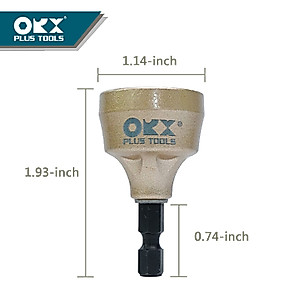 ORX PLUS TOOLS 2 PCS Deburring External Chamfer Tool, with HSS Blade and Tungsten Blade, Deburring Drill Bit, Remove Burr Tools Quick Release Shank Fits for 1/8"-3/4"(3mm-19mm)