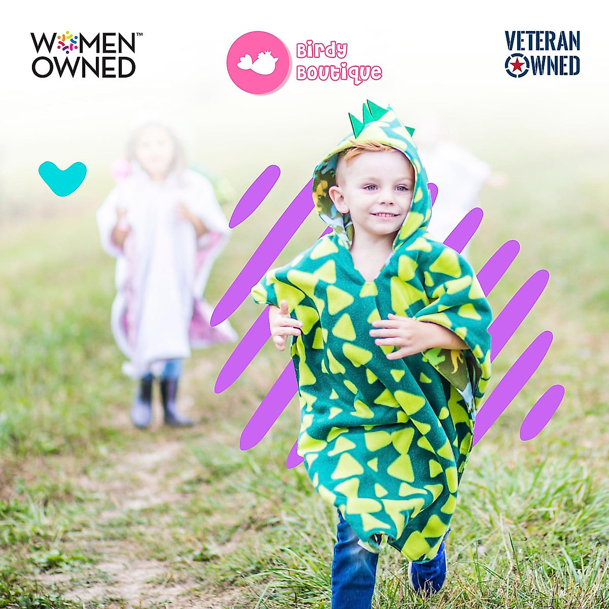 Birdy Boutique Car Seat Poncho for Kids – Safe to Use Over Seat Belts – Reversible Warm and Cozy Blanket – Easy on Easy Off and Doesn’t Impact Car Seat Performance – Green Dinosaur – One Size