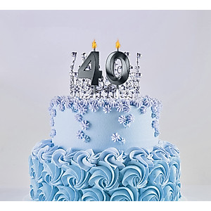 Black 19th & 91st Birthday Candles for Cakes, Number 19 91 Candle Cake Topper for Party Anniversary Wedding Celebration Decoration