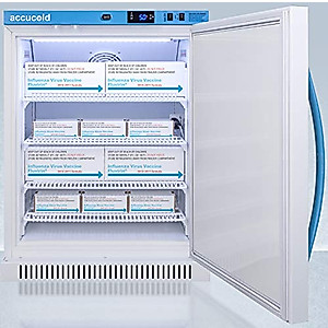 Summit Appliance ARS6PV Pharma-Vac Performance Series 6 Cu.Ft. Freestanding ADA Height Vaccine All-refrigerator with Auto Defrost, Factory-installed Lock, Digital Thermostat and White Cabinet