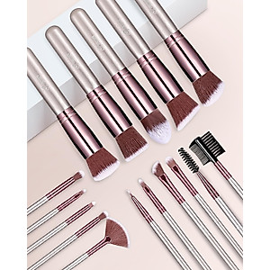 Makeup Brushes Makeup Brush Set, BESTOPE PRO Makeup Brushes Kit, 16Pcs Professional Makeup Brush Set for Eye and Face, Foundation Powder Concealers Blush Eyeshadow Brush Make UP Brushes Kit Champagne