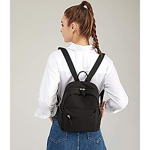 Abshoo Nylon Mini Women Backpacks Casual Lightweight Small Backpack Purse for Girls Bookbag (Black)