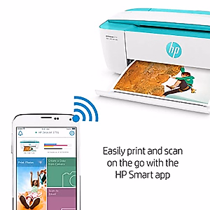 HP DeskJet 3755 Compact All-in-One Wireless Printer, HP Instant Ink, Works with Alexa - Seagrass Accent (J9V92A)