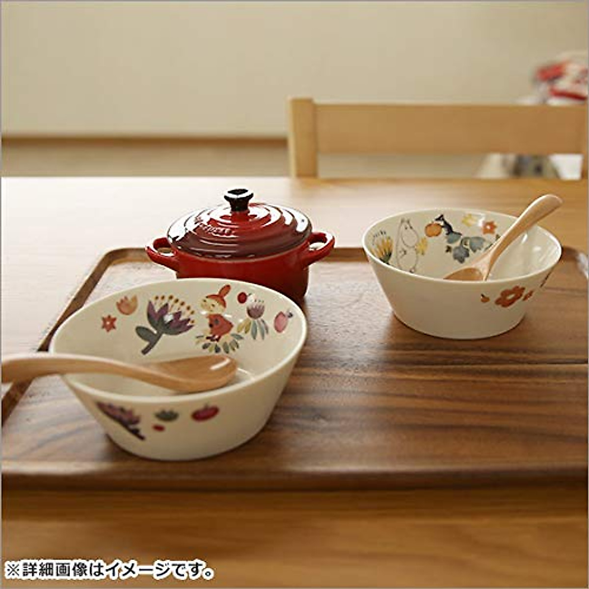 山加商店 MOOMIN MM2100-79 Herbarium Bowl Pair Set, Microwave Safe
