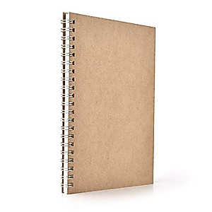 Blank Spiral Notebook Soft Cover Journal,Unlined Sketch Book Pad (6 pack)