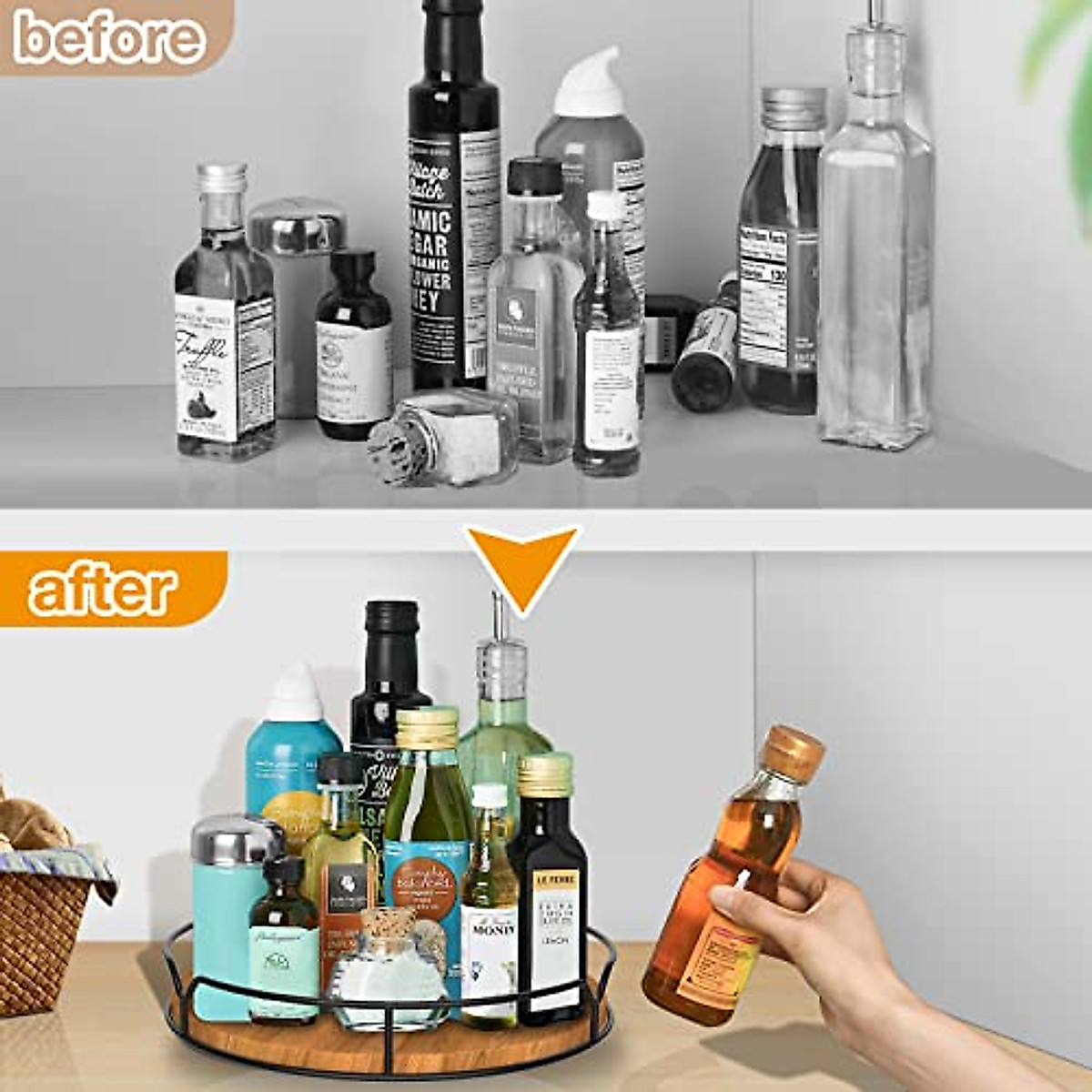 9" & 10" Lazy Susan Organizer - Carbonized Black