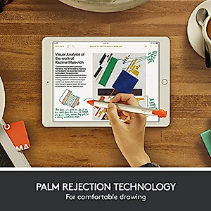 Logitech Crayon Digital Pencil for iPad Pro 12.9-Inch (5th, 6th Gen), iPad Pro 11-Inch (2nd, 3rd, 4th gen), iPad (7th, 8th, 9th and 10th Gen), iPad Air (3rd, 4th, 5th Gen), iOS 12.2 & Above - Orange