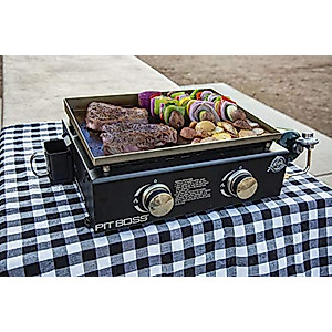 PIT BOSS PB336GS Two Burner Portable Flat Top Griddle - Cover Included