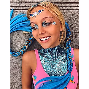 Stars Moon Face Gems Jewels Stick on Face Makeup Eyes Gems Crystal Rhinestones Sticker Gift for Women Accessories Costume Temporary Tattoos