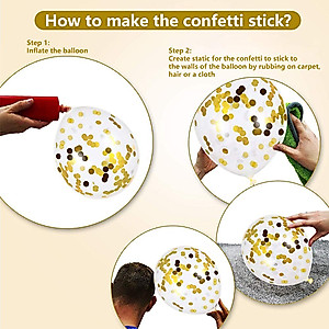 120Pcs Pink and Gold Balloons Garland Kit, Gold Confetti Balloons Pink and White Party Balloons for Birthday Mother's Day Baby Shower Wedding Party Decorations