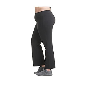 Spalding Women's Misses Activewear High Waisted Bootleg Yoga Pant Grey