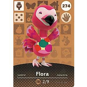 Nintendo Animal Crossing Happy Home Designer Amiibo Card Flora 274/300 USA Version