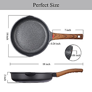 Vinchef Nonstick Frying Pan Anti Scratch,9.5 Inch Skillet Cast Aluminum Cookware, Induction Compatible