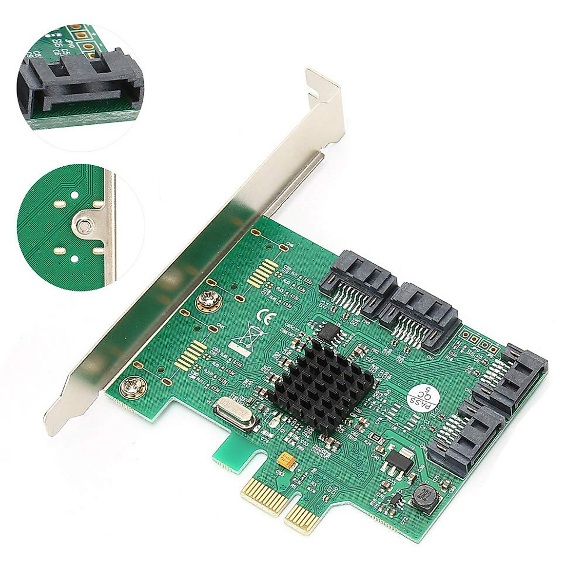 Hard Disk Expansion Card,Hard Disk Expansion Card PCIE SATA? 88SE9215 Portable Computer Accessories 6Gbps 2.0?Channel,Hard Drive Controller Card