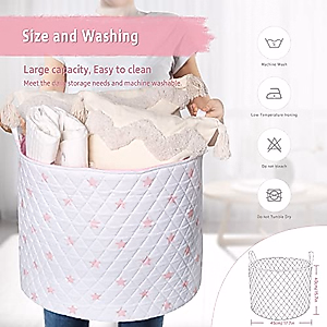 Lulumoon Large Pink Storage Basket Baby Laundry Basket, 17.7" x 15.7"