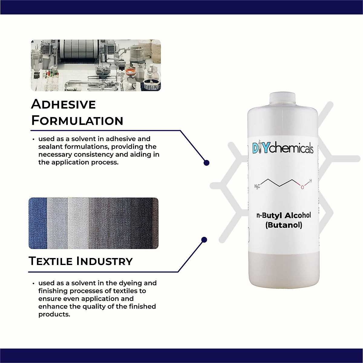 DIYChemicals N-Butyl Alcohol | 1-Butanol | High Purity | 1 Pint (16 fl oz)