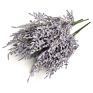 VIOCIWUO Artificial Lavender Flowers Natural Romantic Simulation Bouquets for Wedding Home Decor Garden Potted Plants Indoor Outdoor Decoration(3 Bundles, Purple)
