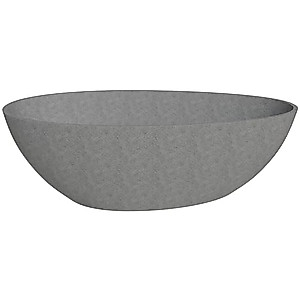 ALFI brand ABCO72TUB 72" Solid Concrete Tear Drop Freestanding Bathtub