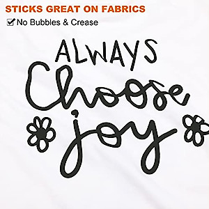 CAREGY Iron on Vinyl Heat Transfer Vinyl Roll HTV (12''x9',Black)