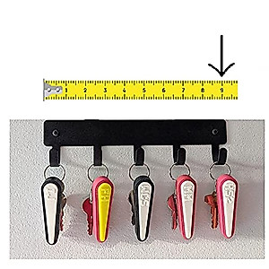 Plain 9" | Key & Sports Medal Hanger | Color: Black with 5 Hooks - Made in The USA - Strong & Sturdy for Multiple Sports Medals, Ribbons & Awards