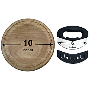 Checkered Chef Mezzaluna Knife Set with Cutting Board & Cover