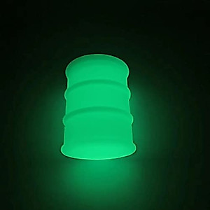 vitakiwi 2PCS 500ml Large Barrel Silicone Wax Concentrate Containers Non-stick Glow In The Dark Jars (I)