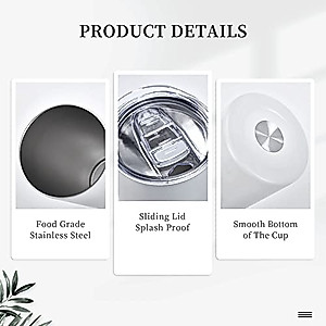 Stainless Steel Skinny Tumbler Baseball Pattern Travel Cup 20 Oz Double Wall Slim Insulated Coffee Mug With Splash Proof Lid & Straw & Cleaning Brush For Home Office