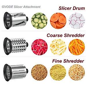 Gvode Meat Grinder and Slicer Shredder Attachment for KitchenAid Stand Mixer, Cheese Grater, Meat Grinder, Sausage Stuffer, Food Processor, 2Pcs Attachments for KitchenAid Mixer (Mixer not included)