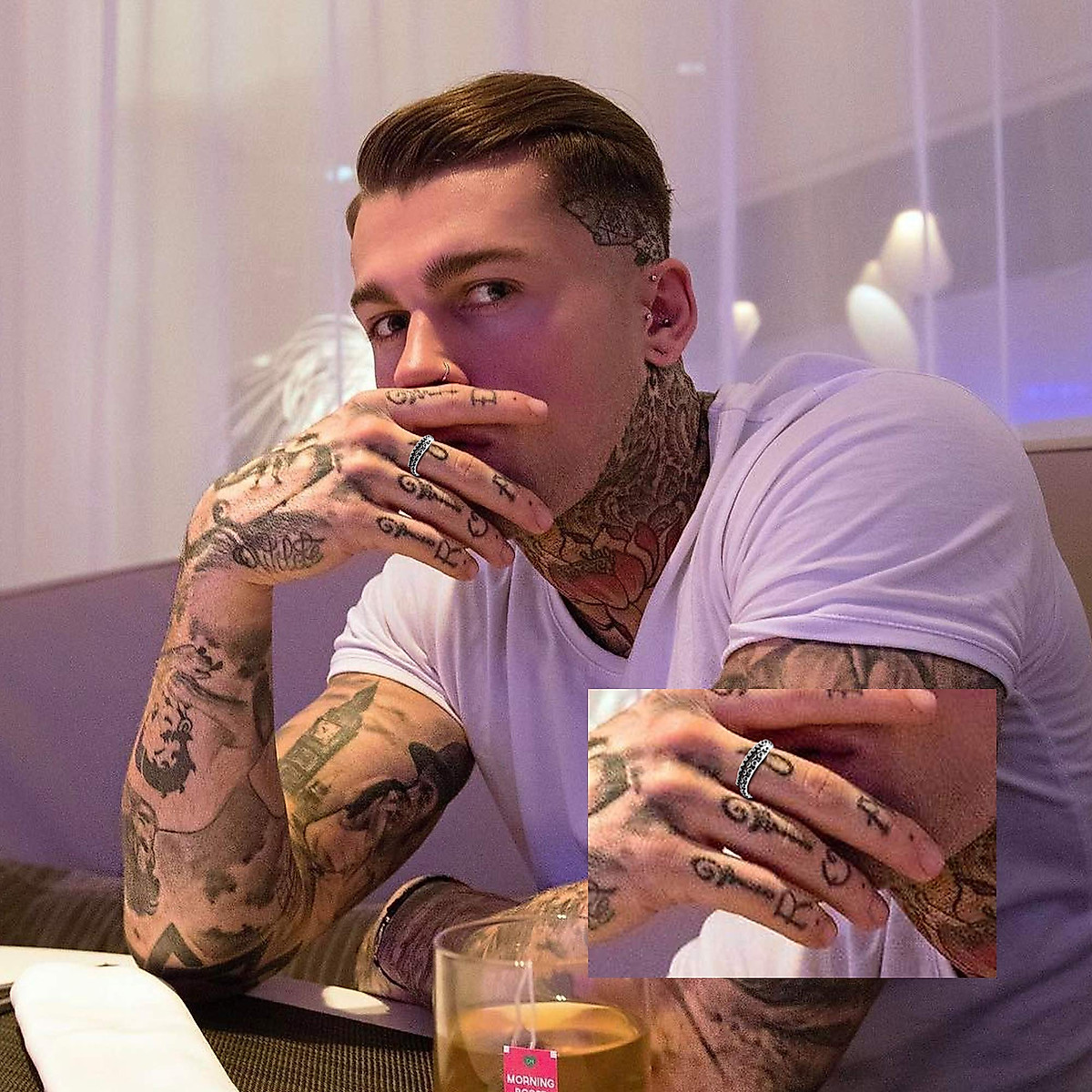 FIASASO 10 Pcs Vintage Punk Rings for Men Women Octopus Dragon Snake Ring Adjustable Cool Gothic Ring Set Jewelry skull …