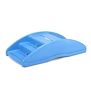 Simplay3 Two Sided Rock and Roll Teeter Totter Seesaw and Climbing Bridge, Fits up to Four Children and Kids for Rocking and Climbing - Indoor / Outdoor - Blue, Made in USA